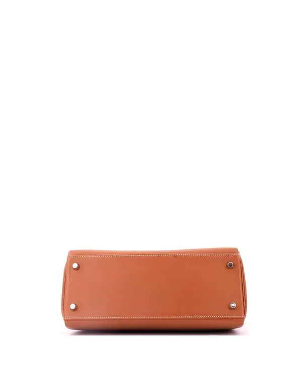 Hermès Kelly 28 Handbag With Palladium Hardware - Gold