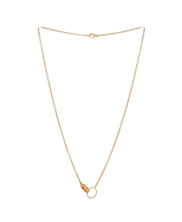 CARTIER Love Interlocking 18k Rose Gold Necklace