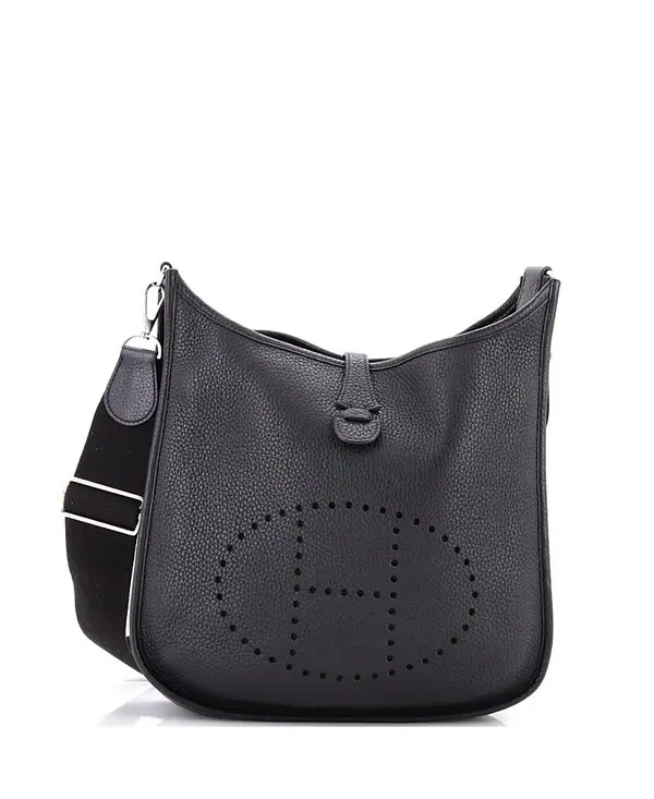 Hermès Pm Evelyne Bag Gen Iii Clemence - Black