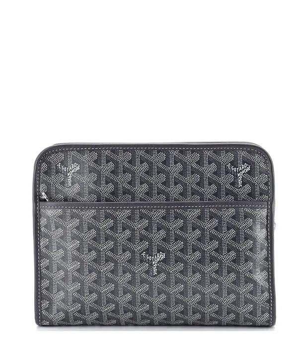 Goyard Jouvence Mm Toiletry Pouch Coated Canvas - Gray