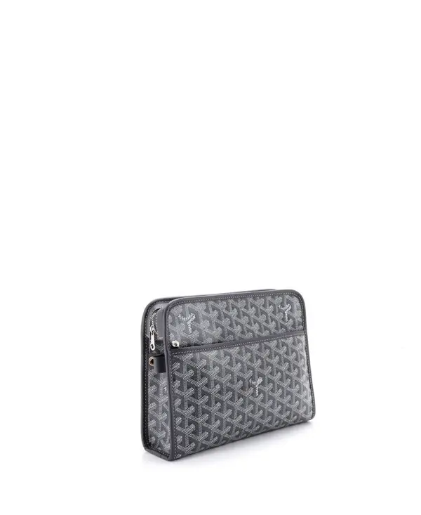 Goyard Jouvence Mm Toiletry Pouch Coated Canvas - Gray