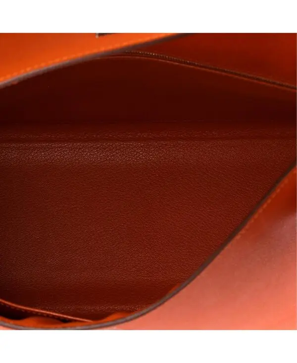 Hermès Kelly 35 Handbag With Palladium Hardware - Feu
