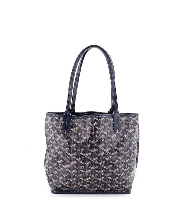 Goyard Mini Anjou Reversible Coated Canvas Tote - Blue