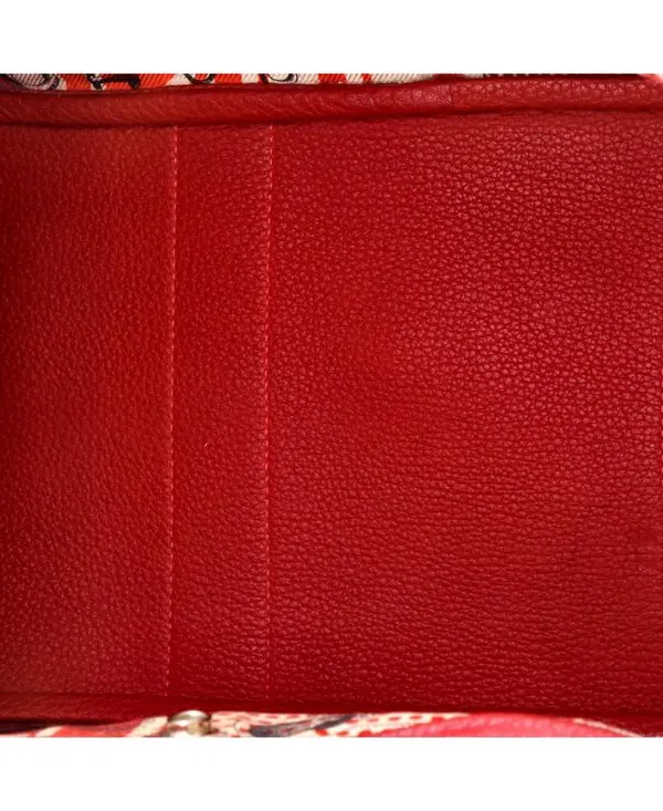 Hermès 36 Garden Party Tote Leather With Printed Interior - Red