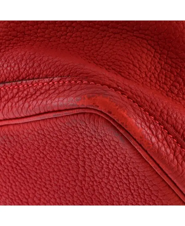 Hermès 36 Garden Party Tote Leather With Printed Interior - Red