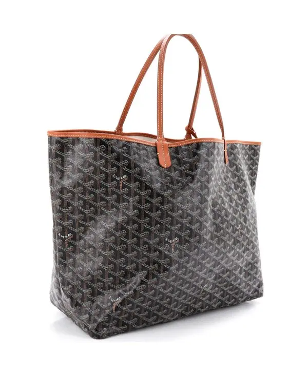 Goyard Gm Saint Louis Tote Coated Canvas - Black
