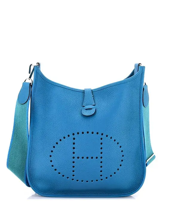 Hermès Evelyne Pm Bag Gen Iii Clemence - Blue