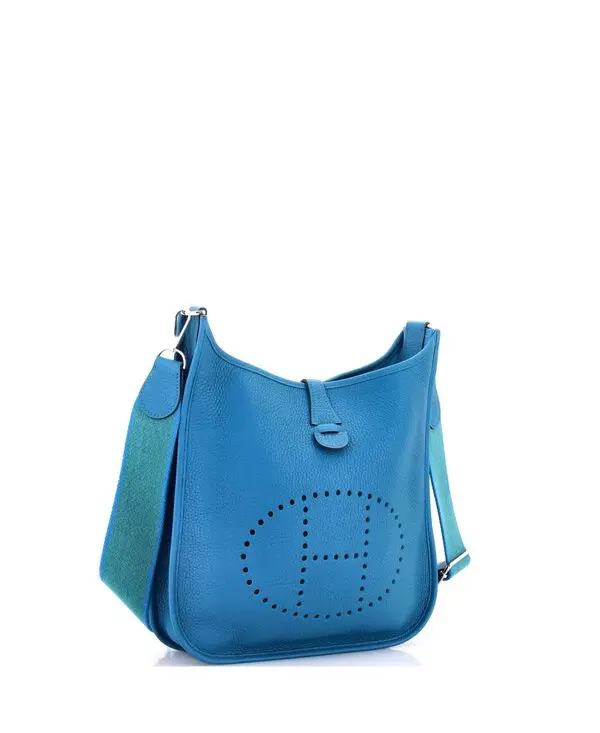 Hermès Evelyne Pm Bag Gen Iii Clemence - Blue