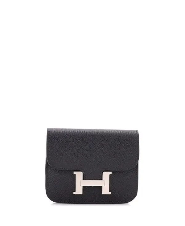 Hermès Constance Slim Wallet Epsom - Black