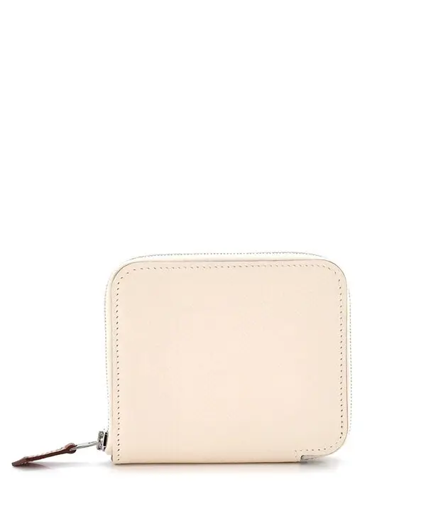 Hermès Compact Azap Zip Around Wallet Silk'in Epsom - Neutral