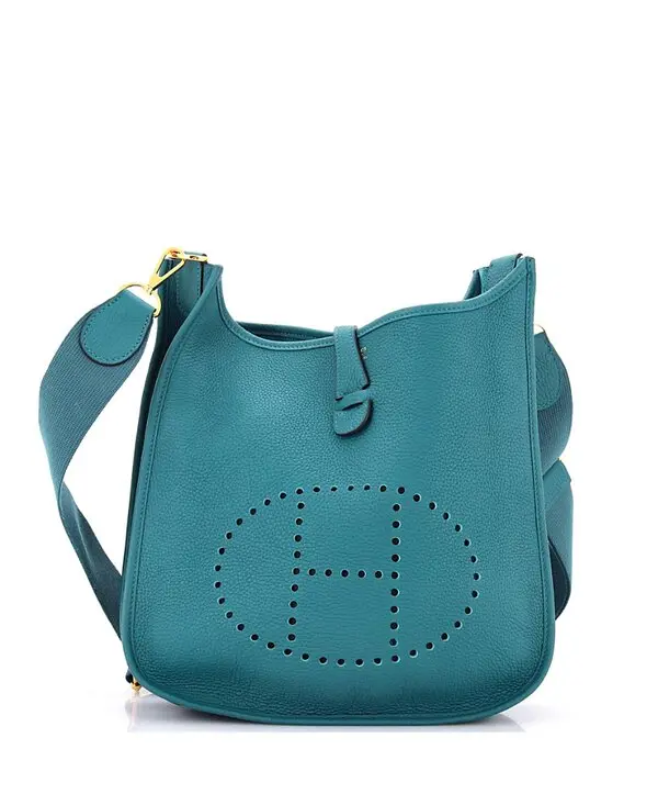 Hermès Pm Evelyne Bag Gen Iii Clemence - Green