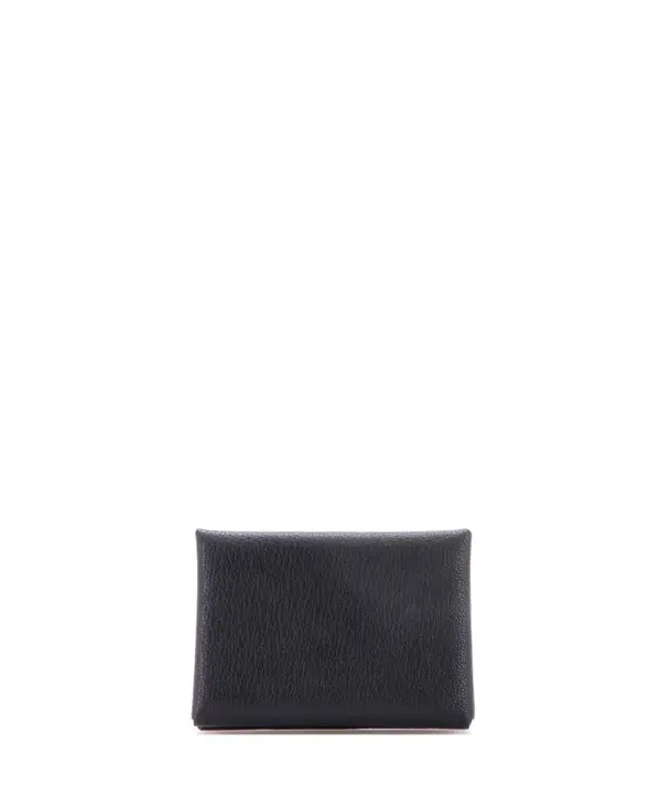 Hermès Calvi Duo Card Holder Chevre Mysore - Black