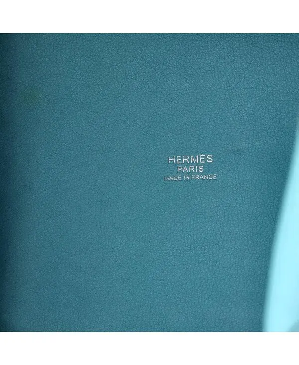 Hermès Pm Picotin Lock Bag Doblis Suede And Swift - Blue