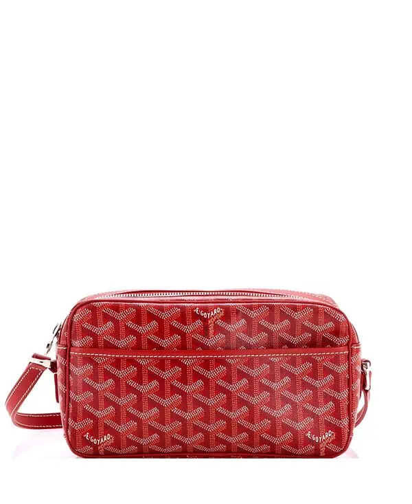 Goyard Cap Vert Bag Coated Canvas - Red/ Black/ Red