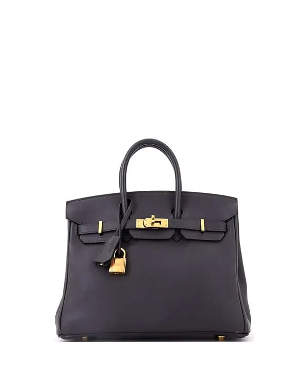 Hermès Birkin 25 Handbag With Gold Hardware - Graphite