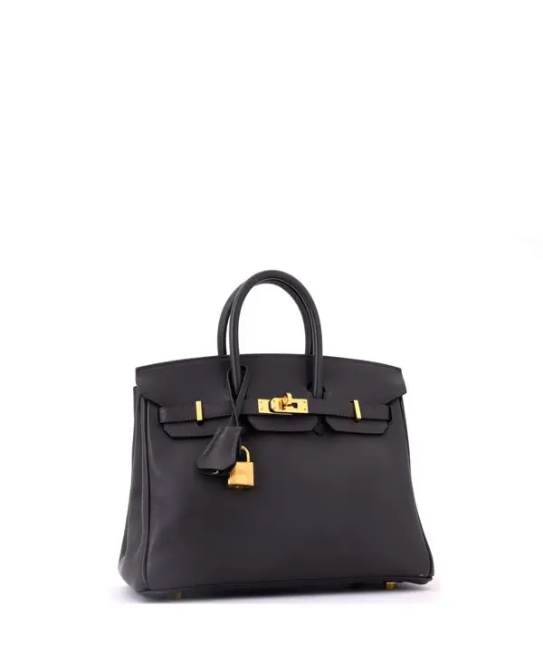 Hermès Birkin 25 Handbag With Gold Hardware - Graphite