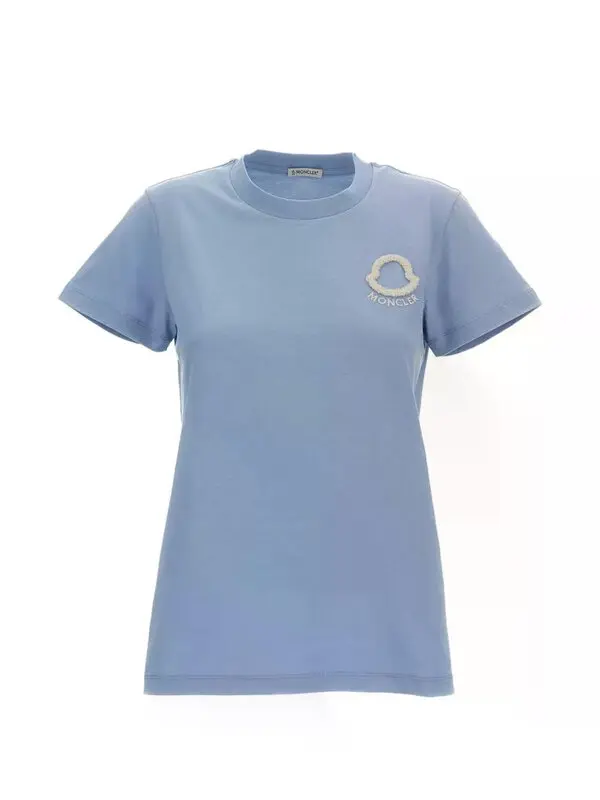 Moncler Logo-embroidered T-shirt - Blue