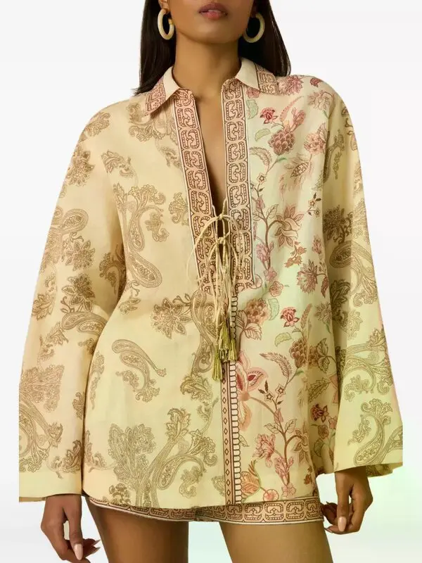 Hemant & Nandita Dani Drop Shoulder Tunic - Neutrals