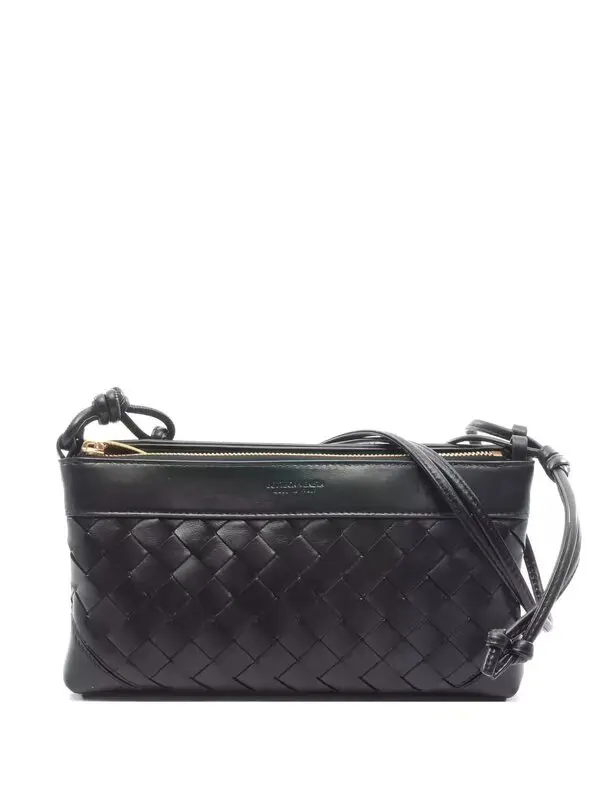 Bottega Veneta Andiamo Intrecciato Shoulder Bag - Black