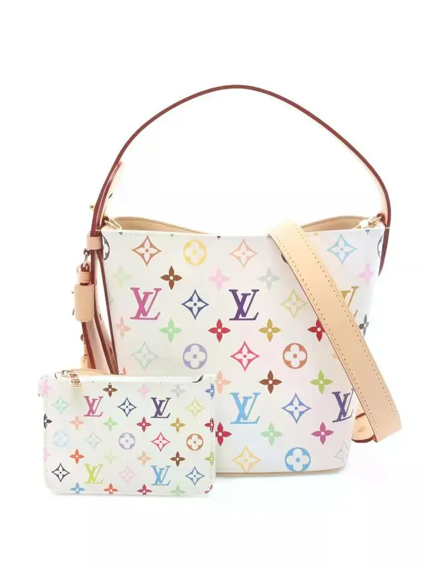 LOUIS VUITTON 2000s X Murakami All-in Bb Monogram Shoulder Bag - White