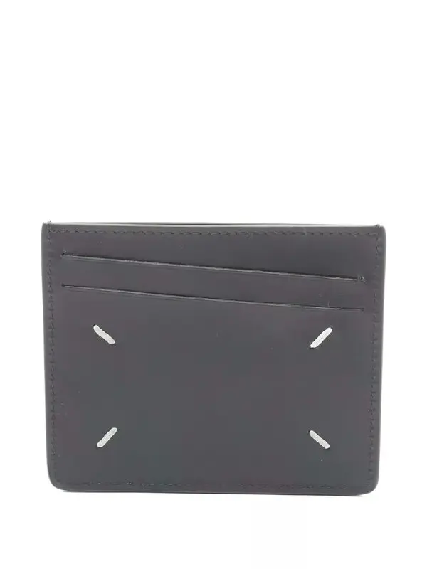 MAISON MARGIELA 2020s Leather Card Case - Grey