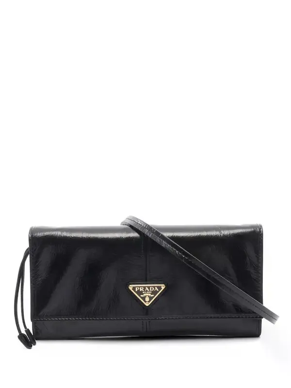Prada 2020s Leather Crossbody Bag - Black