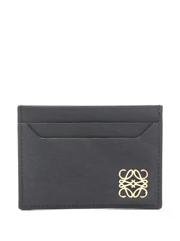 Loewe 2020s Anagram-detail Leather Cardholder - Black