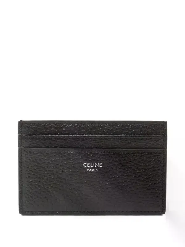 Celine 2020s Medium Leather Card Holder - Black