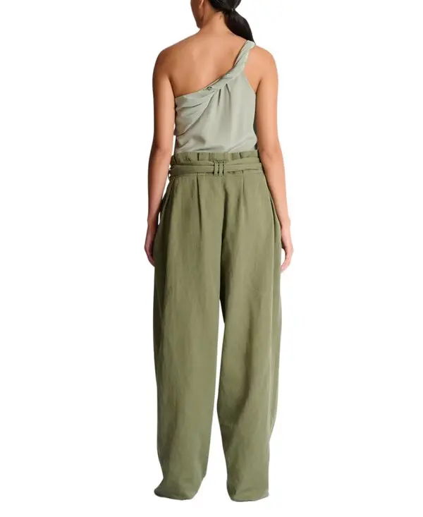 Balmain Twill High-waisted Trousers