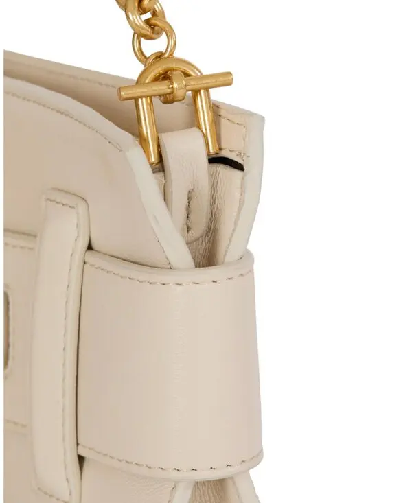 Balmain Anthem Lambskin And Enamel Clutch