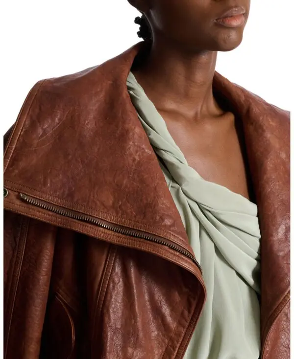 Balmain Lambskin Bomber Jacket - Brown