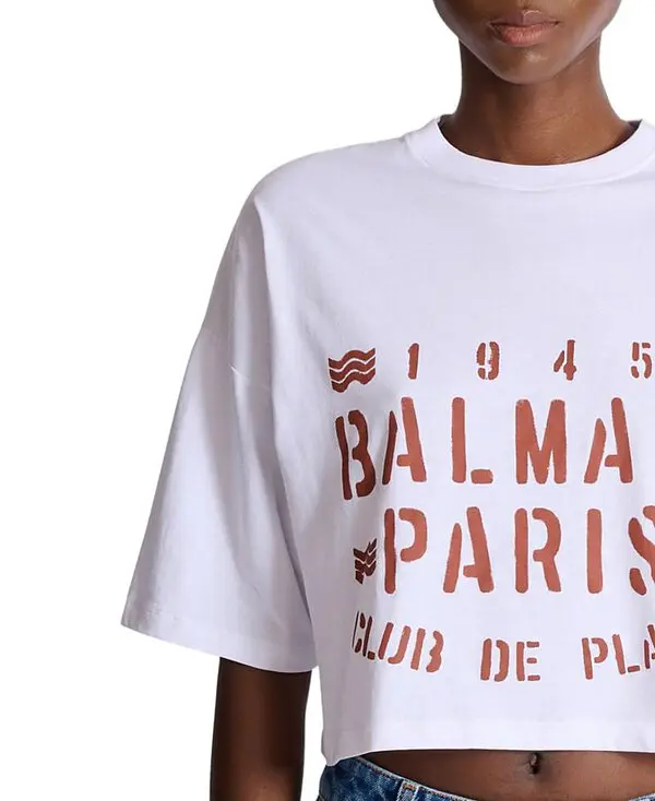 Balmain T-shirt With Plage Print - White