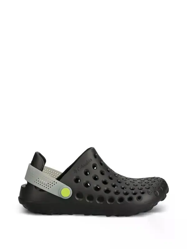 Columbia Perforated Strap Mules - Black