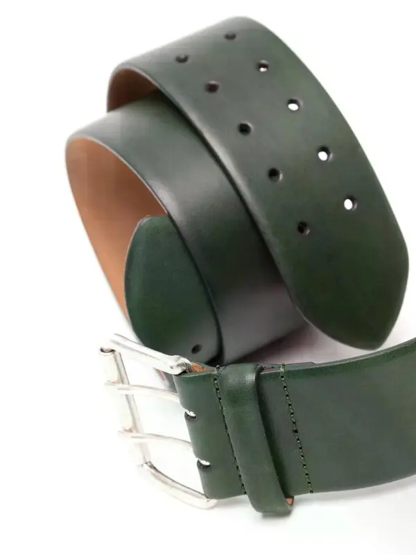 Dice Kayek Double-buckle Leather Belt - Green