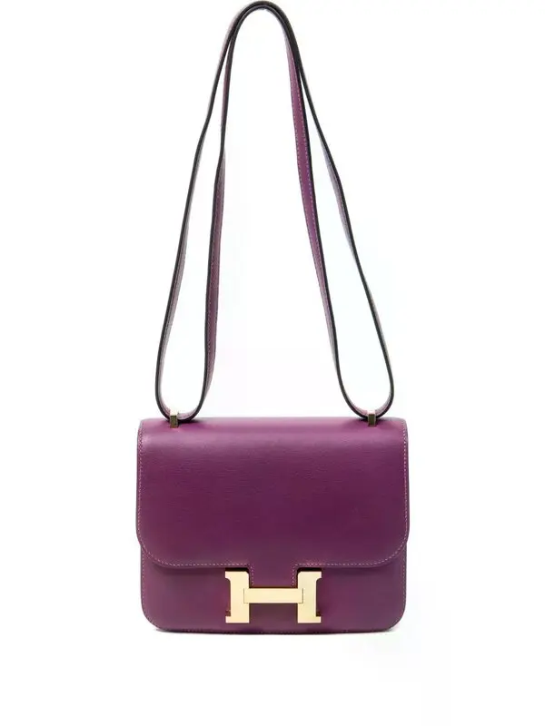 Hermès Constance 18 Shoulder Bag With Logo Plaque - Purple
