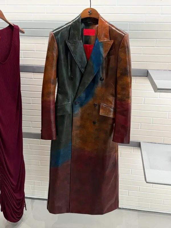 FERRARI Misted Leather Coat - Multicolor