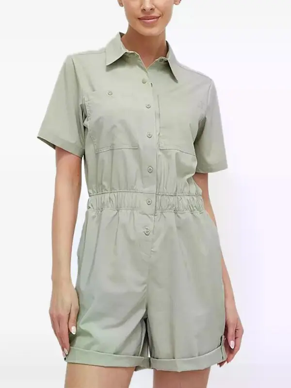 Columbia Silver Ridge™ Buttoned Short-sleeve Playsuit - Green