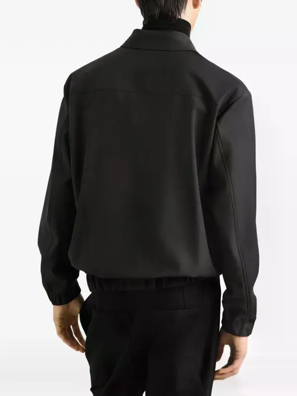 Dolce & Gabbana Woolen Jacket With Logo Tag - Blue