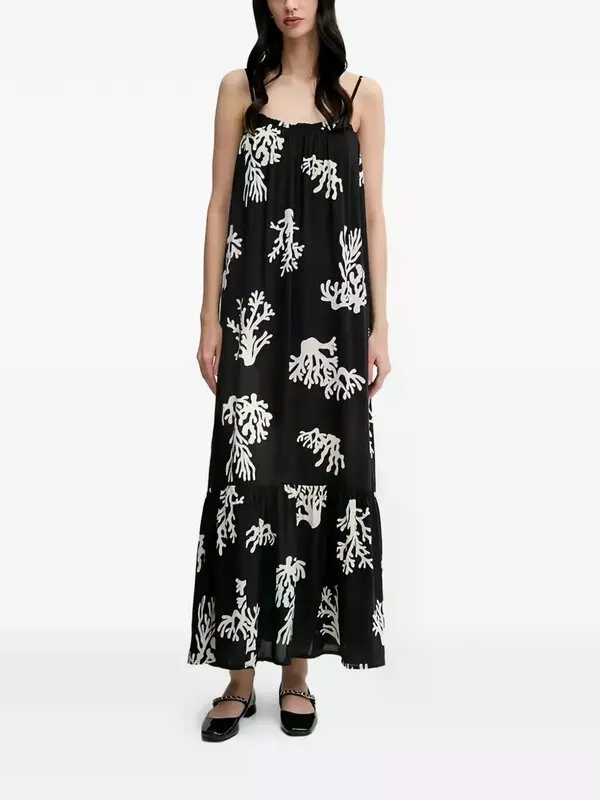 BENETTON Printed Maxi Dress - Black