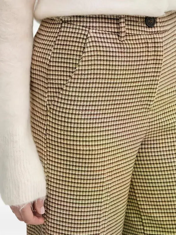 BENETTON Houndstooth Trousers - Neutrals