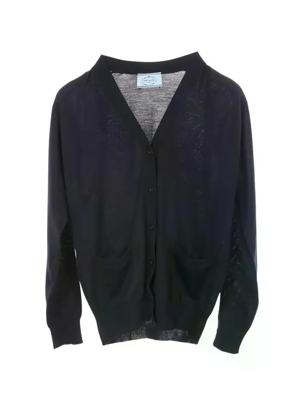 Prada 2010s V-neck Cardigan - Blue