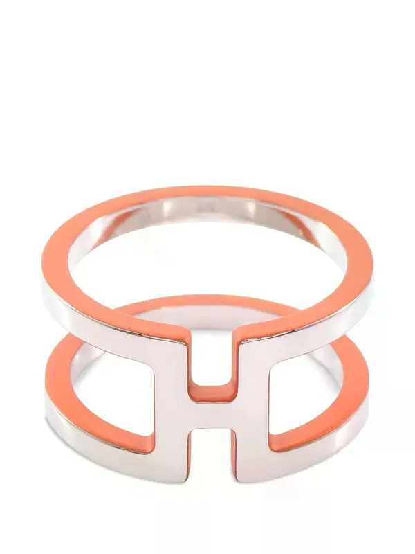 Hermès 2010s H Anron Scarf Ring - Silver