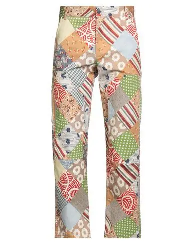 Moschino Couture Patchwork Cotton Pants - Beige