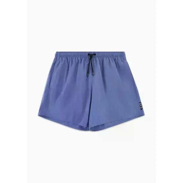 EA7 Logo Patch Swim Shorts - Blue
