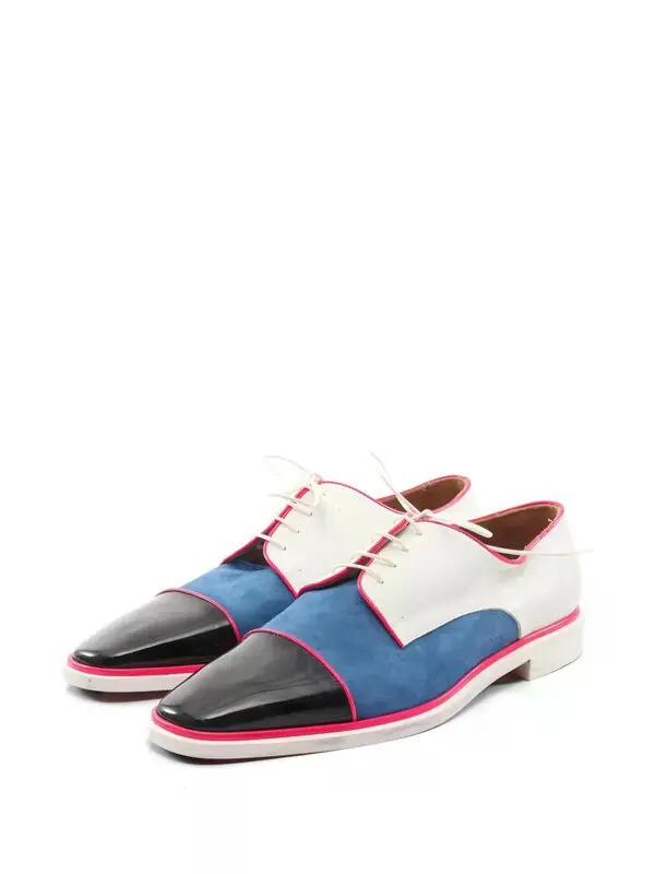 CHRISTIAN LOUBOUTIN 2010s Color-block Derby Shoes - White