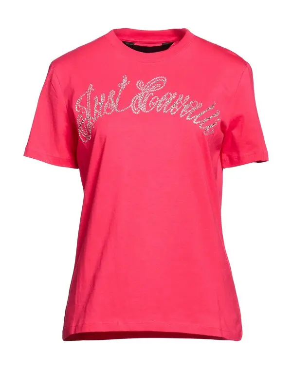 Just Cavalli Cotton T-shirt With Appliqués