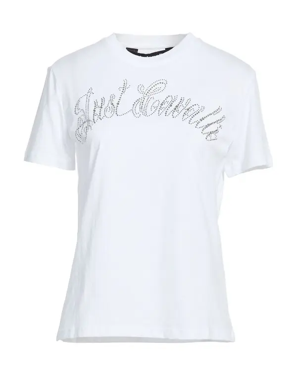Just Cavalli Cotton T-shirt With Appliqués