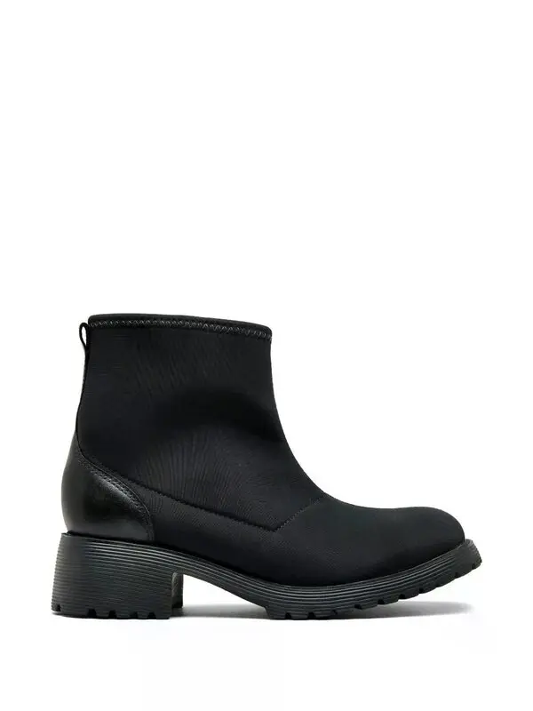 STUDIO CHOFAKIAN Zip Leather Boots - Black