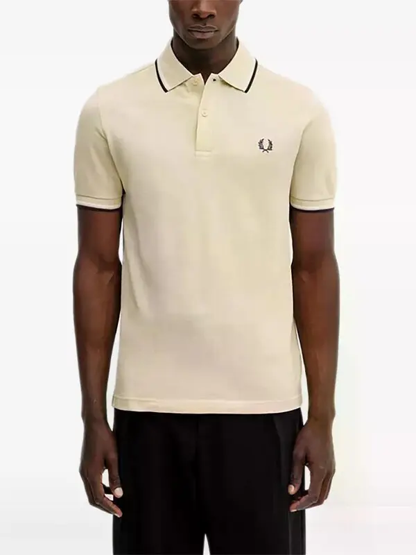 Fred Perry Logo-embroidered Polo Shirt - Neutrals