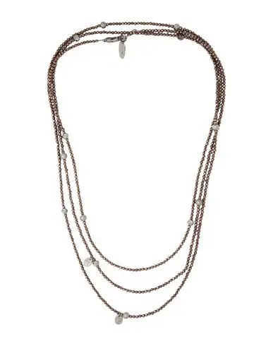 Brunello Cucinelli Necklace With Beads And Crystals - Brown